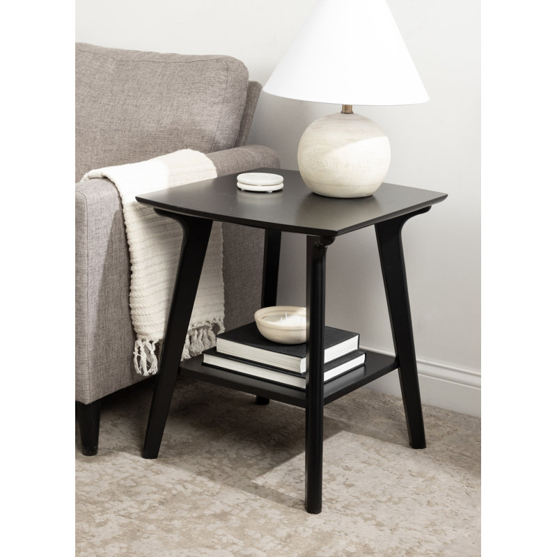 Red Barrel Studio® Tiered Rectangle Side Table with Storage | Wayfair
